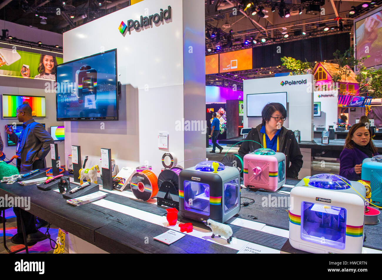 LAS VEGAS - JAN 08 : The Polaroid booth at the CES show held in Las ...