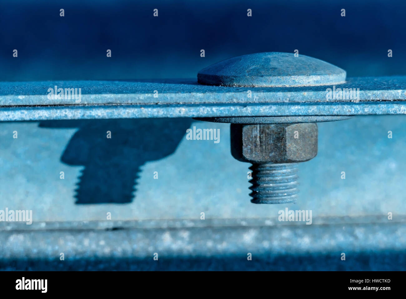 Hexagon bolt and screw mother, symbol for connection, reliability ...