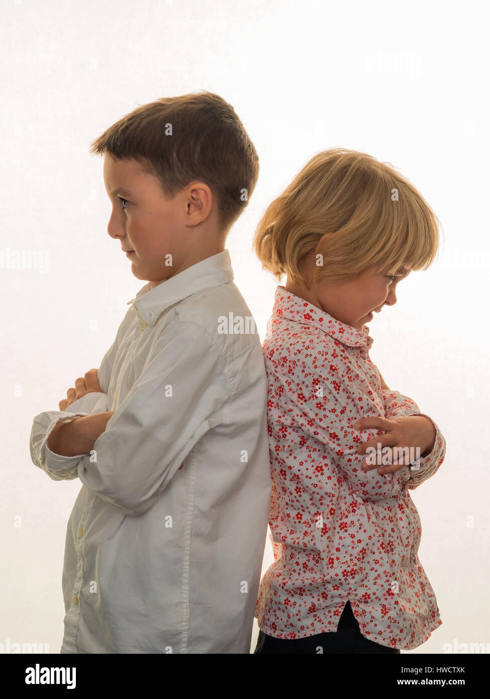 Two children with play, Zwei Kinder beim spielen Stock Photo - Alamy