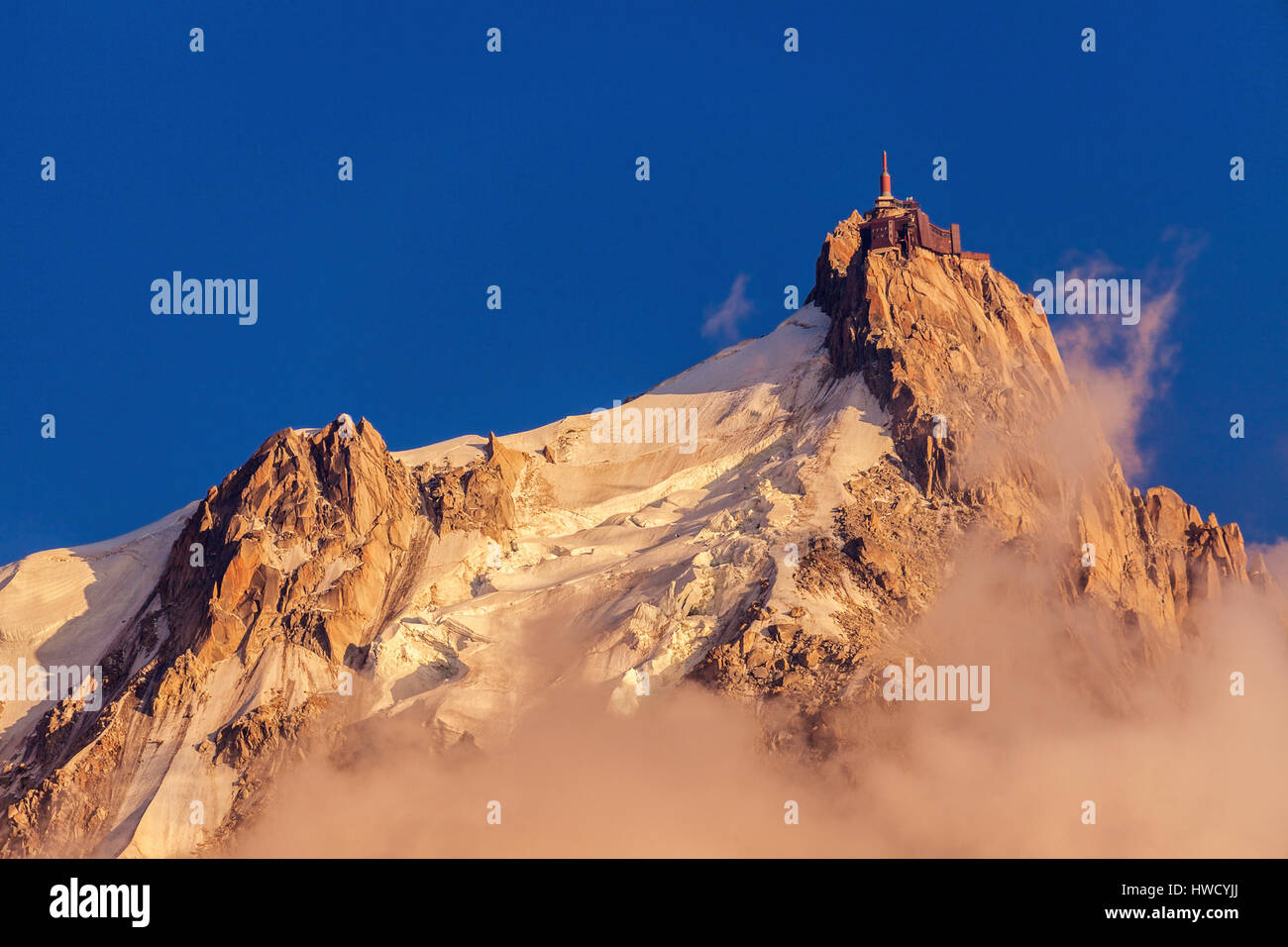 Alps peaks in Chamonix area - Aiguille du Midi. Chamonix, Auvergne ...