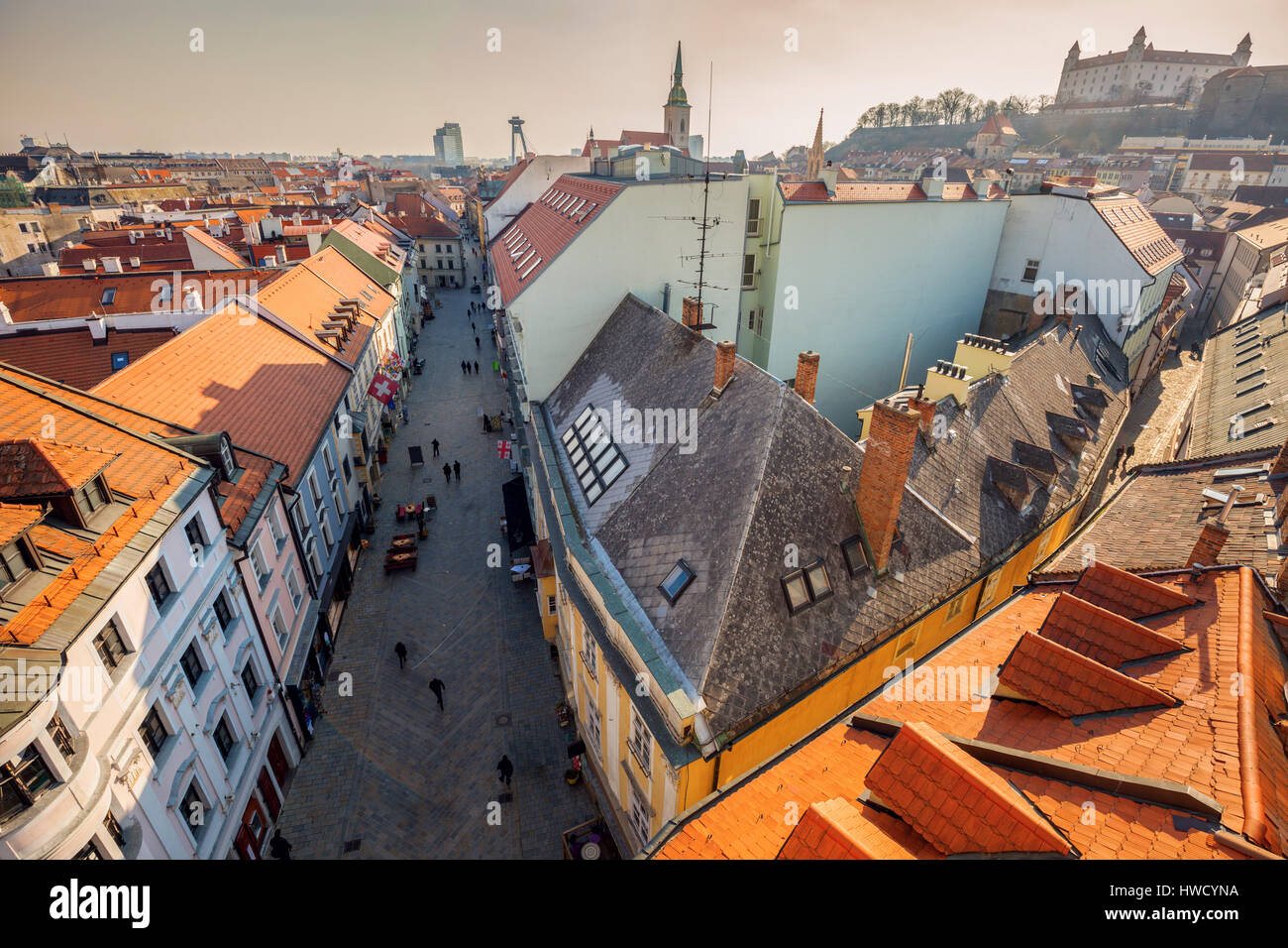 Bratislava panorama - aerial view. Bratislava, Slovakia Stock Photo - Alamy