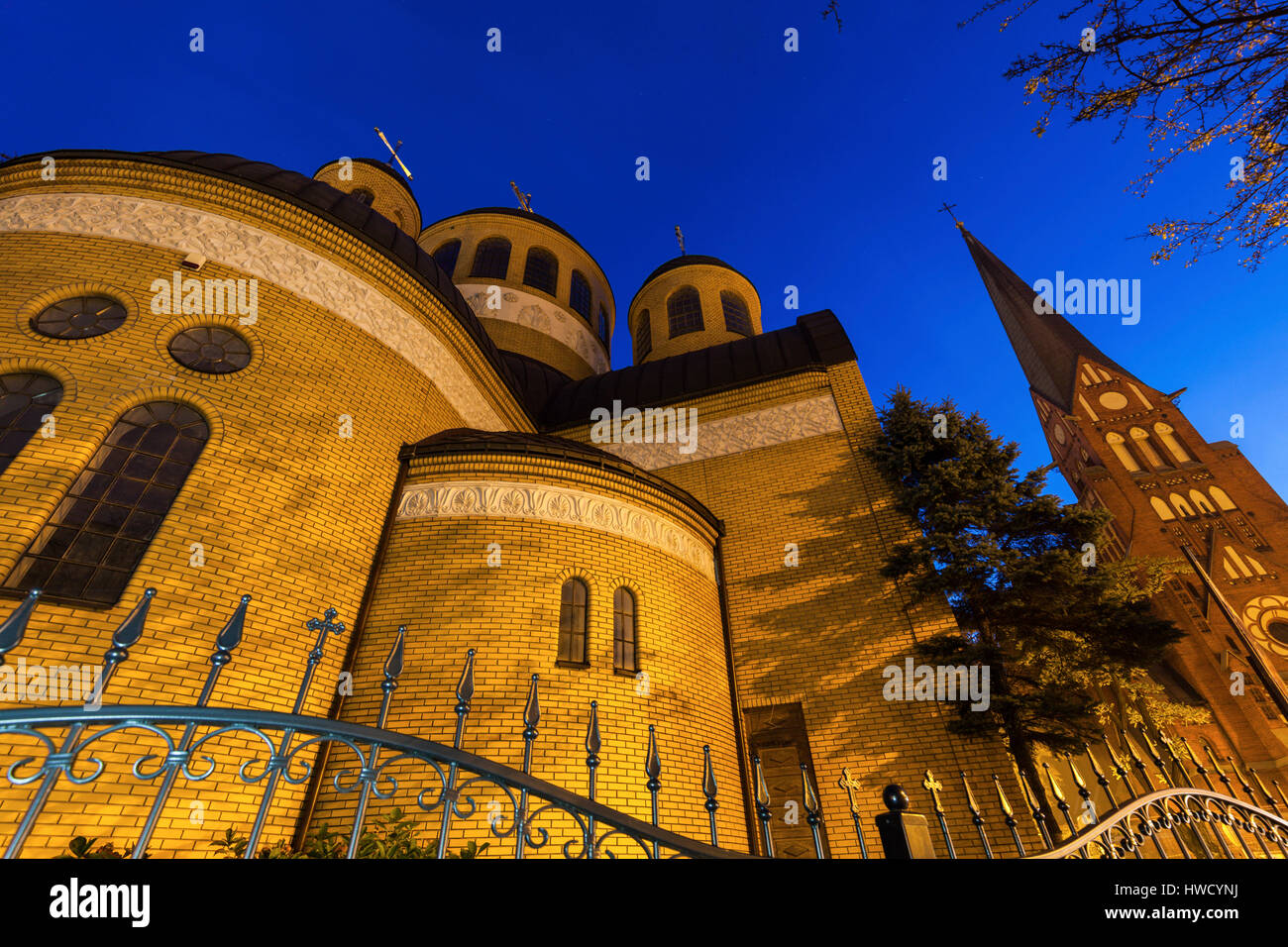 Orthodox and Evangelical Churches in Czestochowa. Czestochowa, Silesia ...