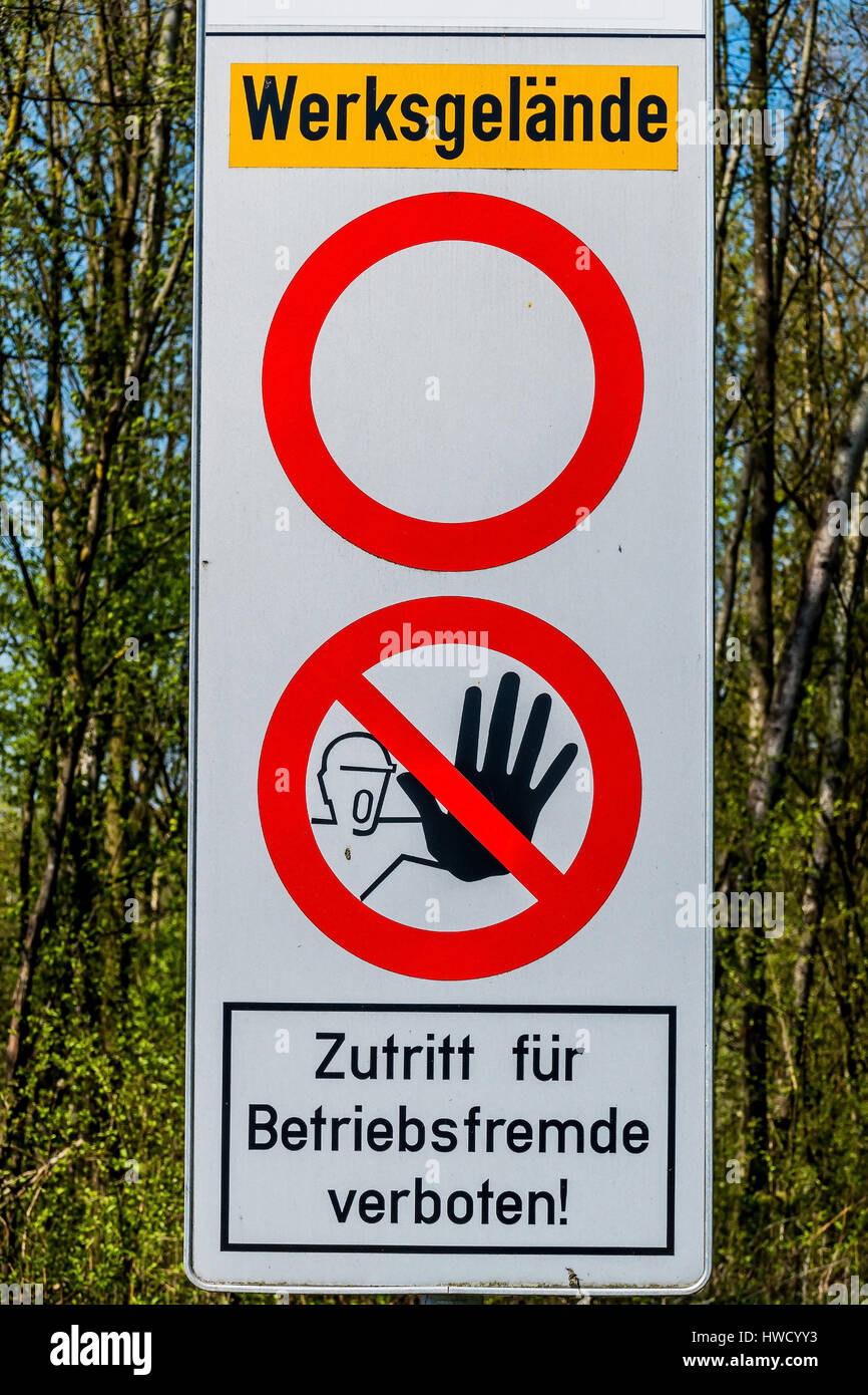 The admission is forbidden for external., Der Zutritt ist für ...