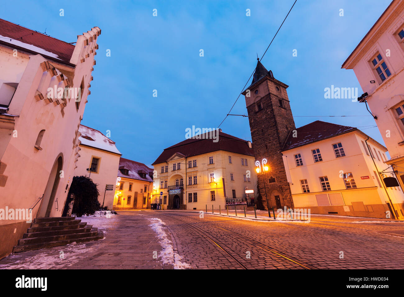 Black Tower in Pilsen. Pilsen, Bohemia, Czech Republic Stock Photo - Alamy