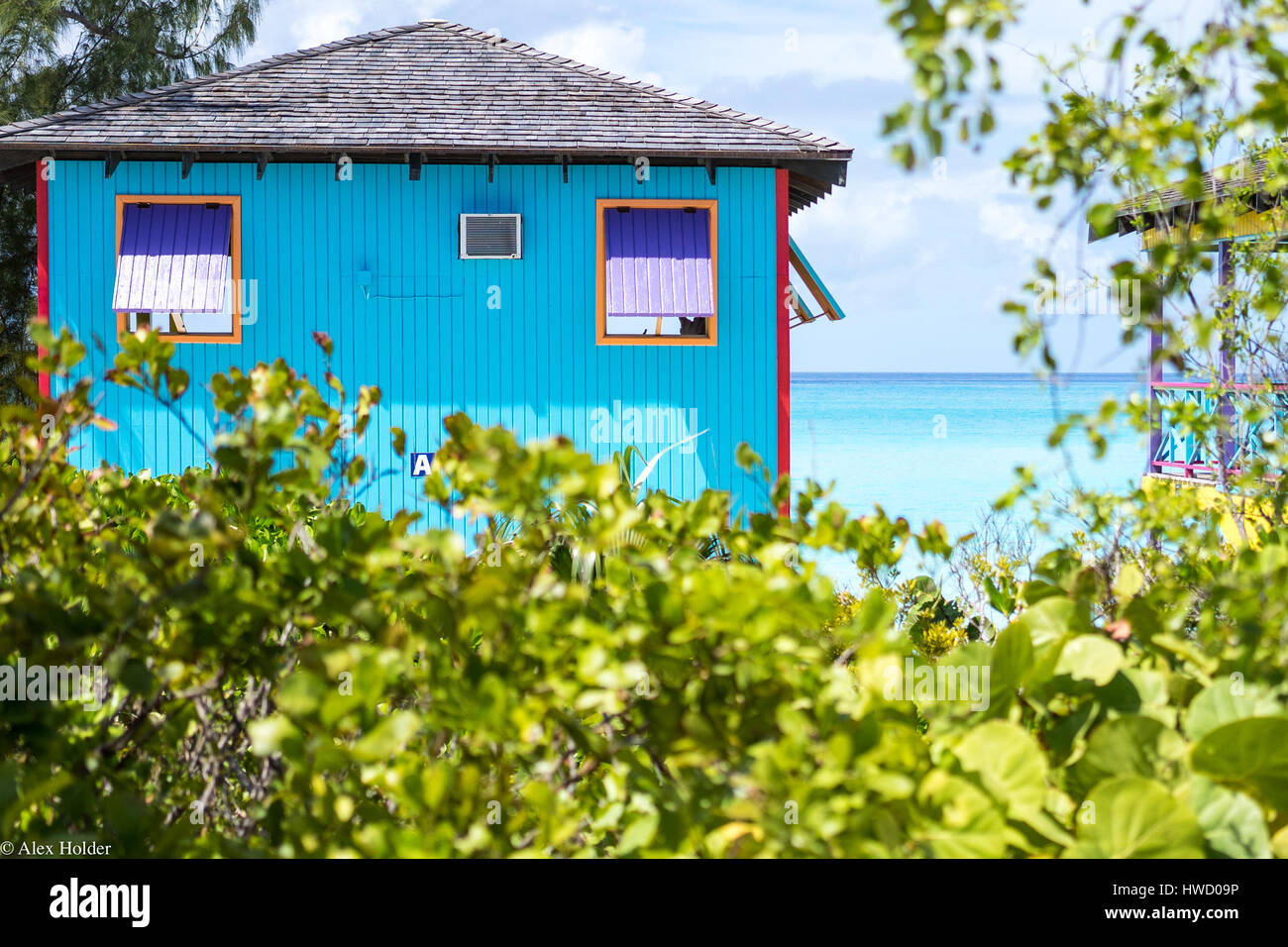 Bahamian beach house Stock Photo - Alamy