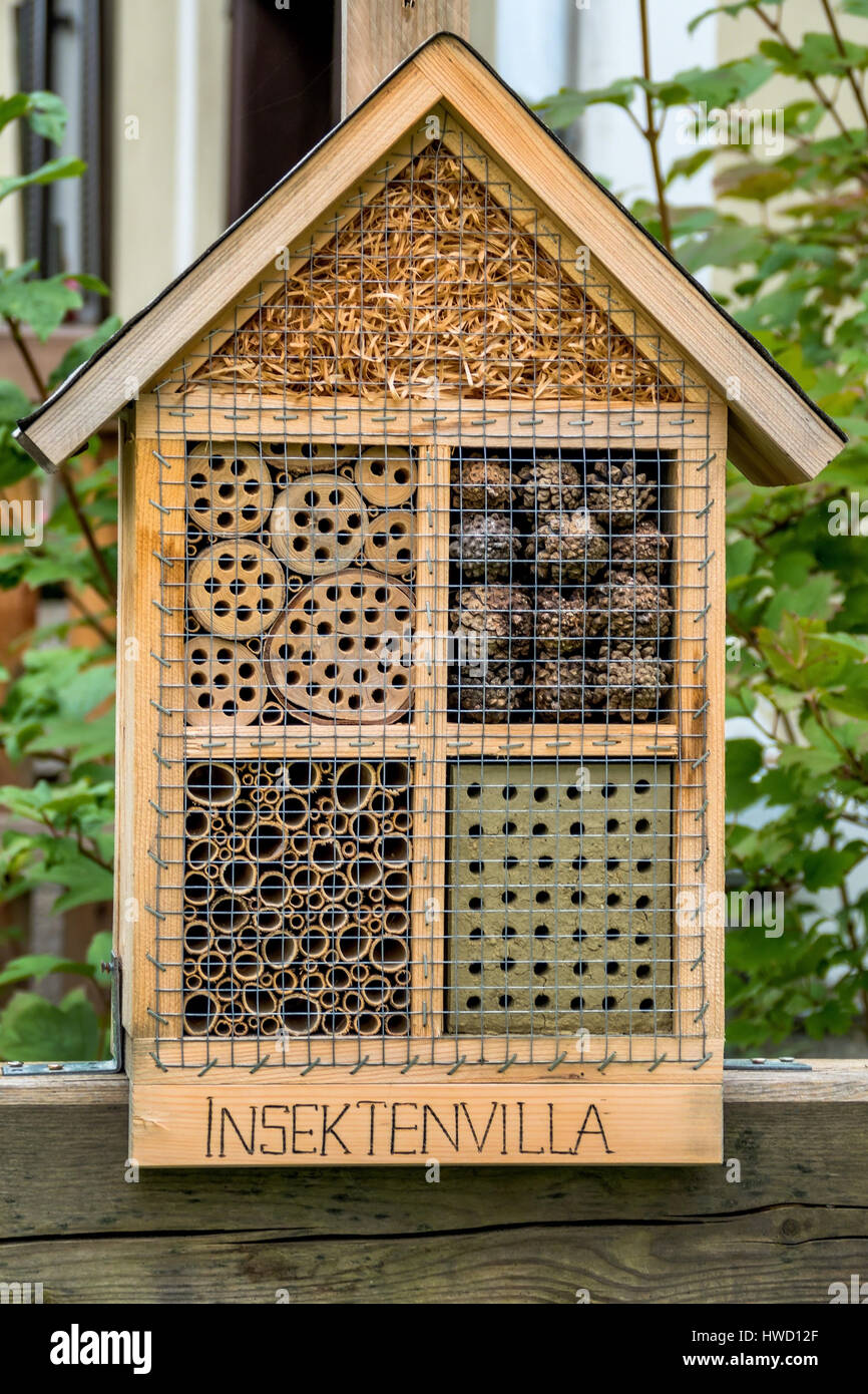 An insect villa for insects., Eine Insektenvilla für Insekten Stock ...
