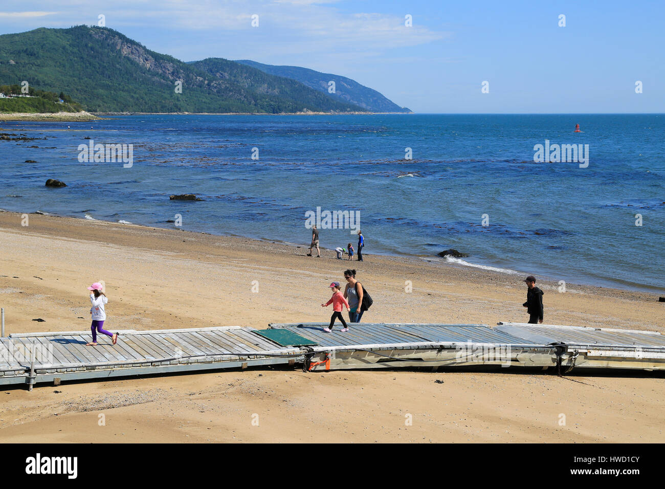 Shore of the Saint Lawrence River at Saint-Siméon, Quebec, Canada Stock ...