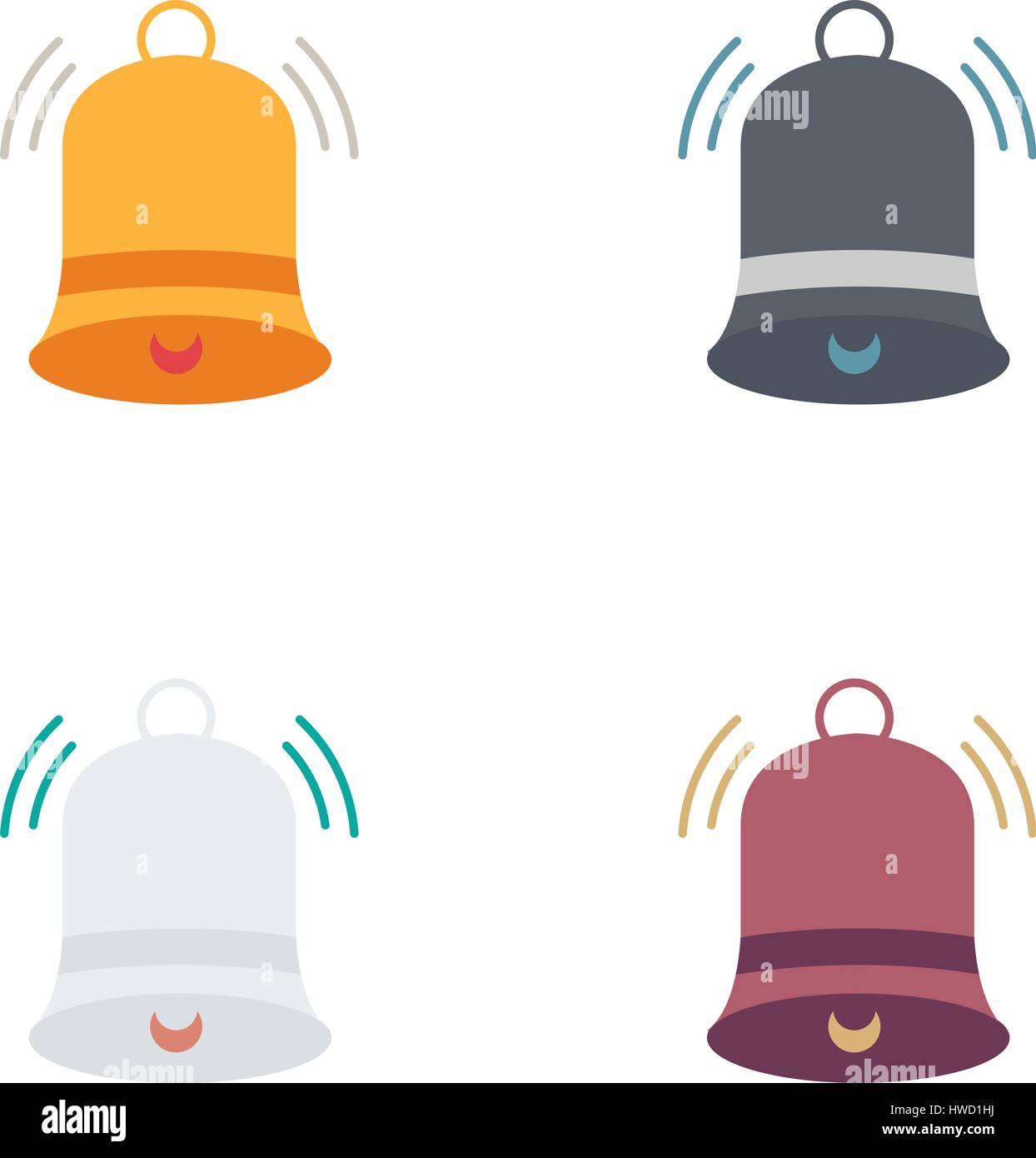 Christmas Bell vectorr flat style Stock Vector Image & Art - Alamy