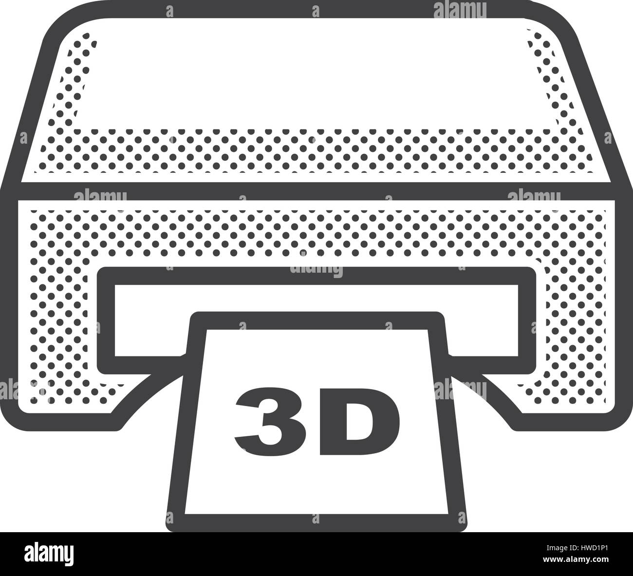dotted 3D print icon Stock Vector Image & Art - Alamy