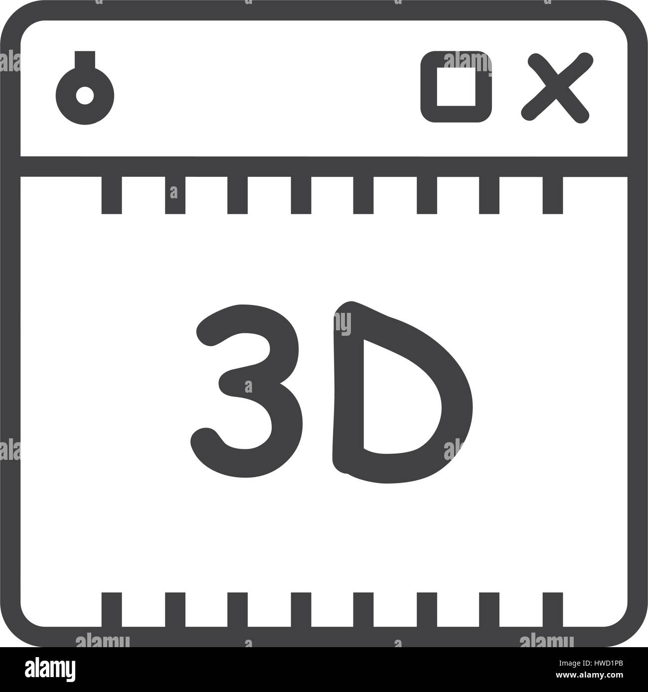 3D print window icon Stock Vector Image & Art - Alamy