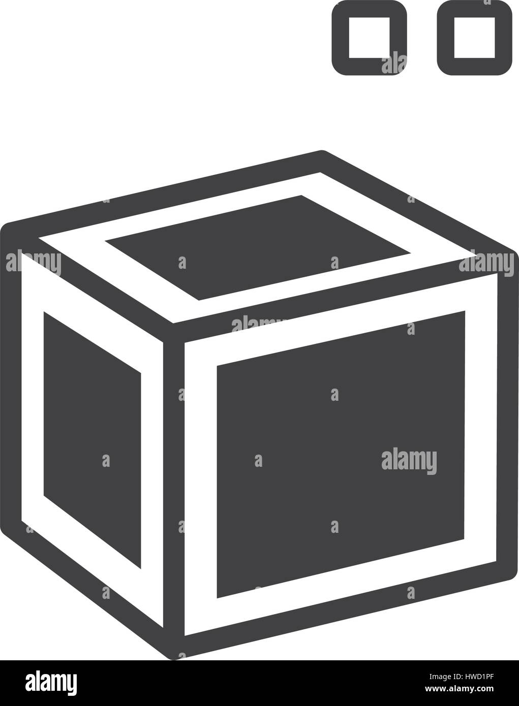 square 3D print Normal icon Stock Vector Image & Art - Alamy
