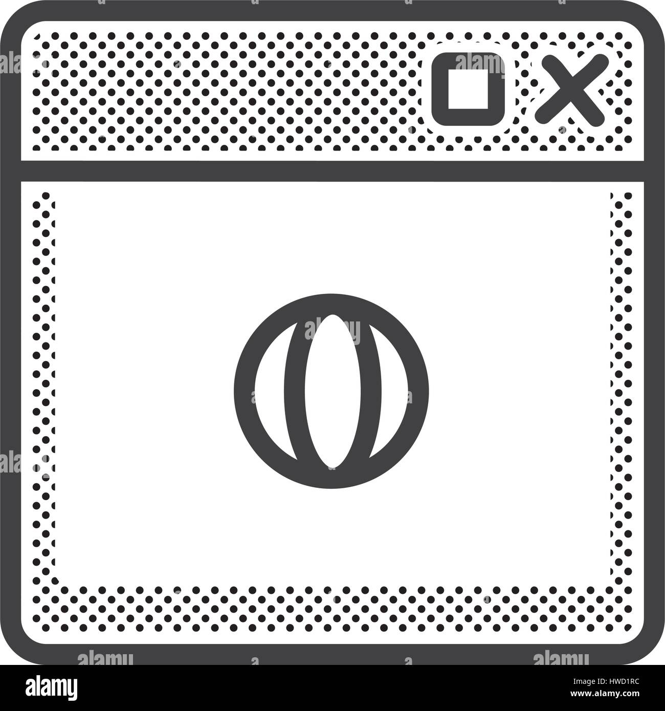 dotted Circle in window 3D print icon Stock Vector Image & Art - Alamy