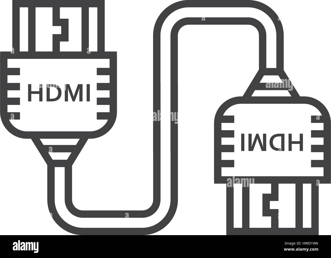 Twin HDMI Adapter icon Stock Vector Image & Art - Alamy
