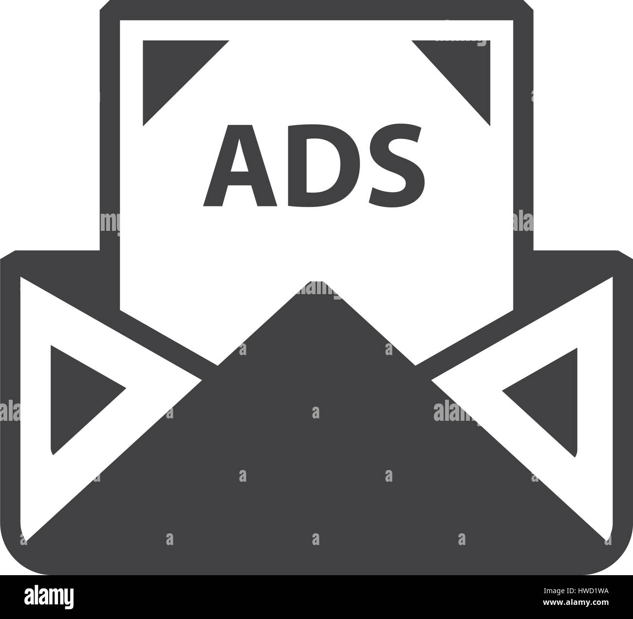 mail Advertisement black icon Stock Vector Image & Art - Alamy