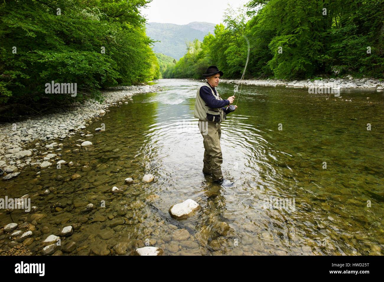 France, Savoie, Arith, Bauges mountain range, listed as Geopark, Cheran ...