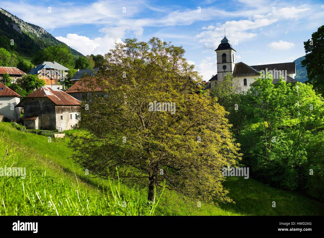 France, Savoie, Aillon le Vieux, Bauges mountain range, listed as ...