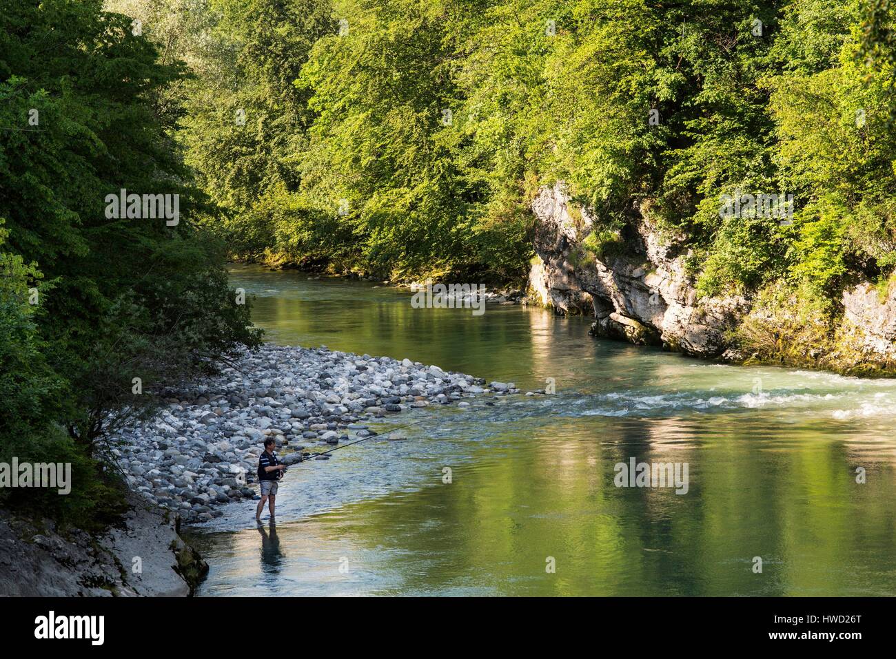 France, Savoie, Arith, Bauges mountain range, listed as Geopark, Cheran ...