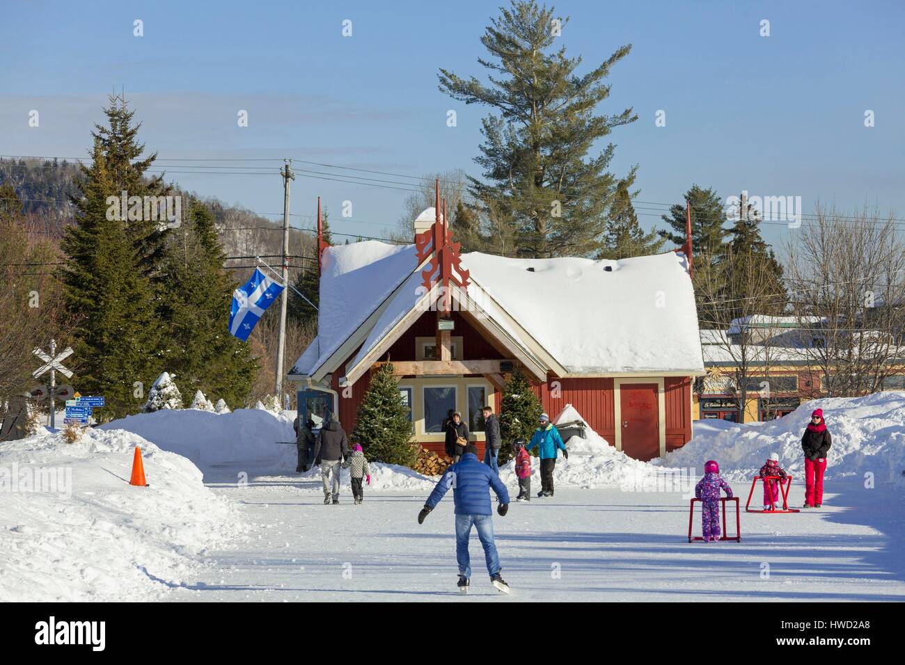 Canada, Quebec province, the Laurentians, Val David, the converted ...