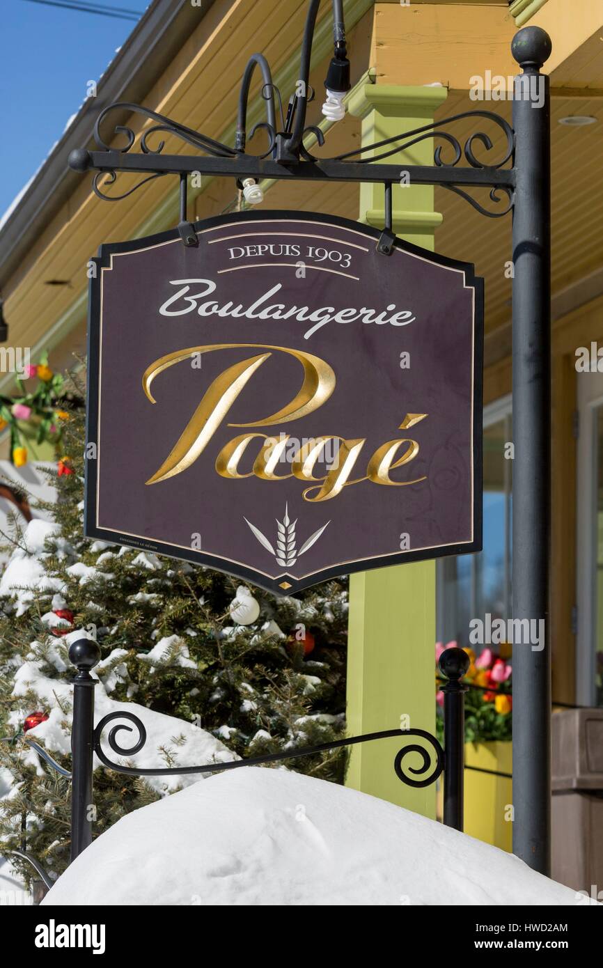 Canada, Quebec province, the Laurentians, Saint Sauveur, bakery Pagé ...