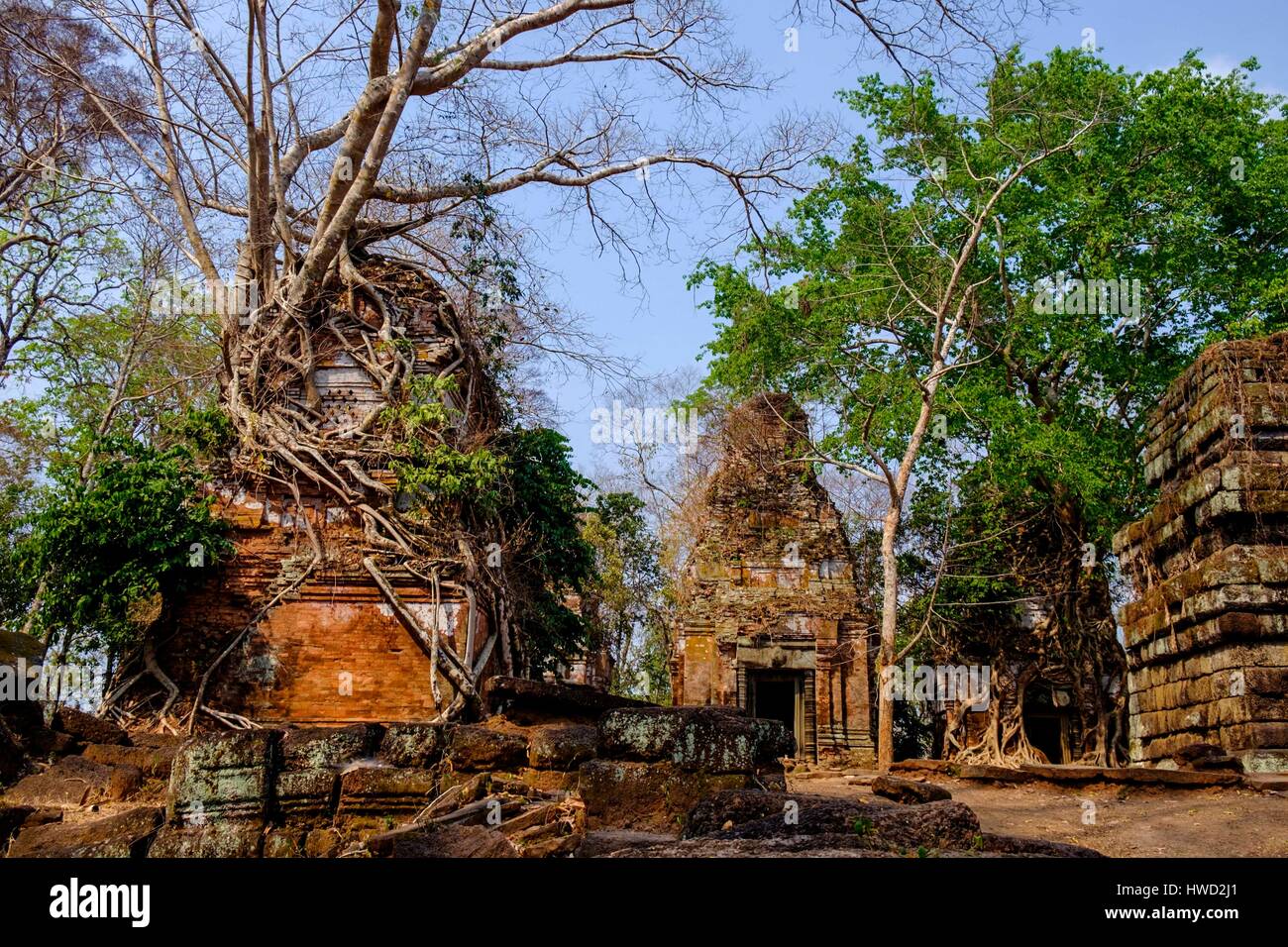 Cambodia, Preah Vihear province, temples complex of Koh Ker, dated 9 to ...