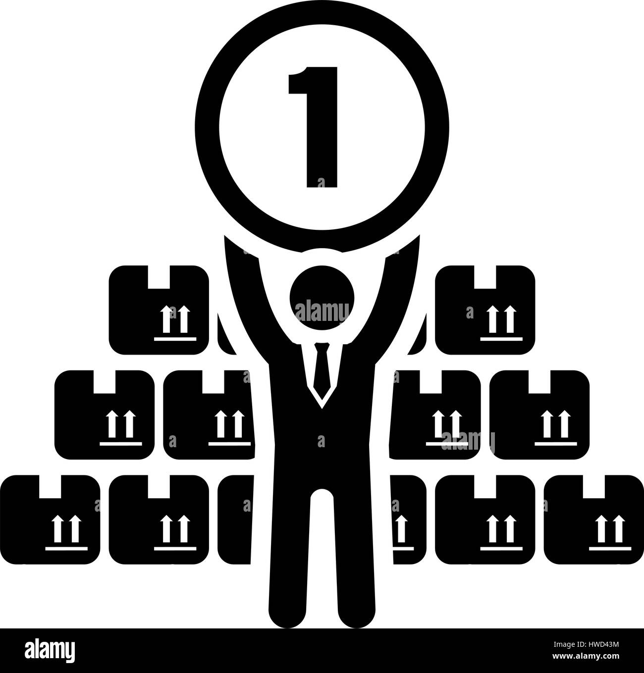 Icon leadership leader Black and White Stock Photos & Images - Alamy