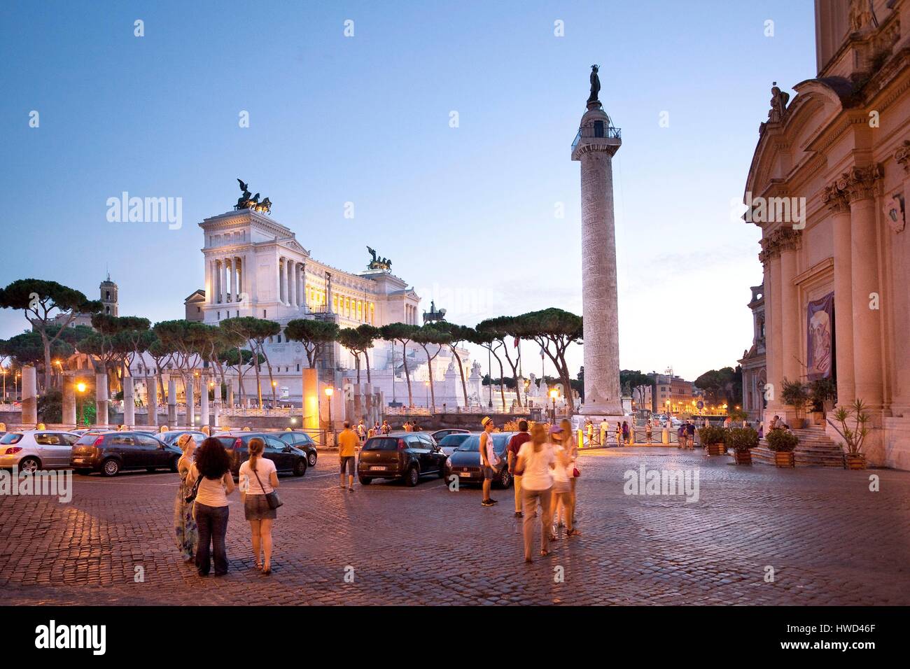Italy, Latium, Rome, Imperial Fora and Trajan Column, listed as World ...