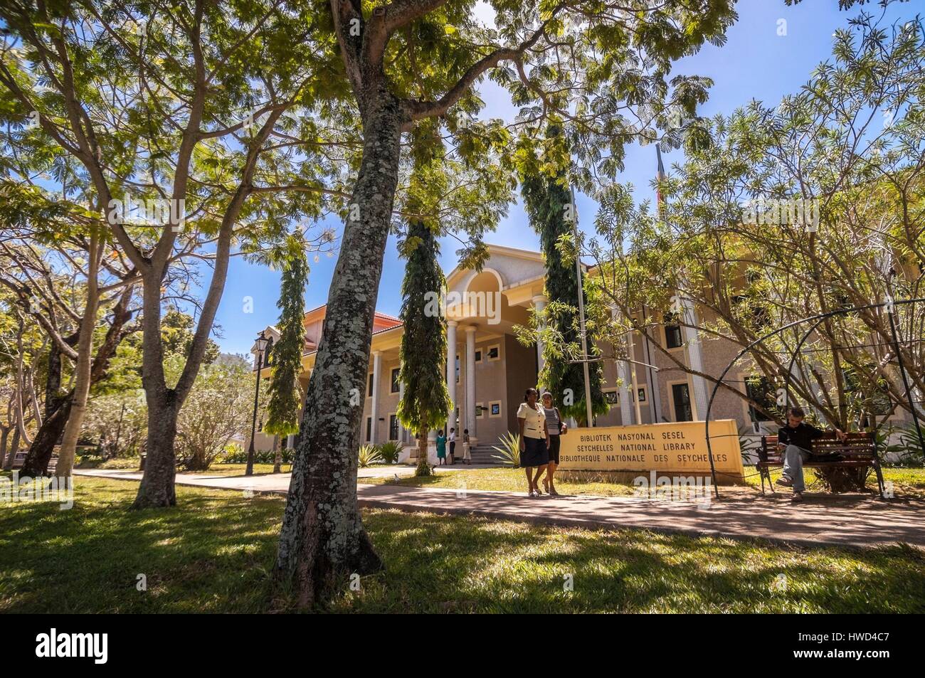 Seychelles, Mahe island, Victoria, National Library Stock Photo - Alamy