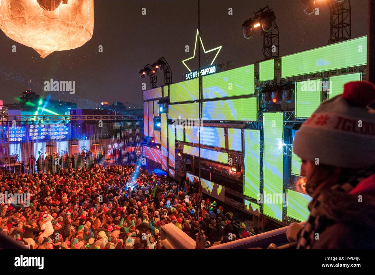 Canada, Quebec Province, Montreal, the old harbour in winter, Igloofest ...