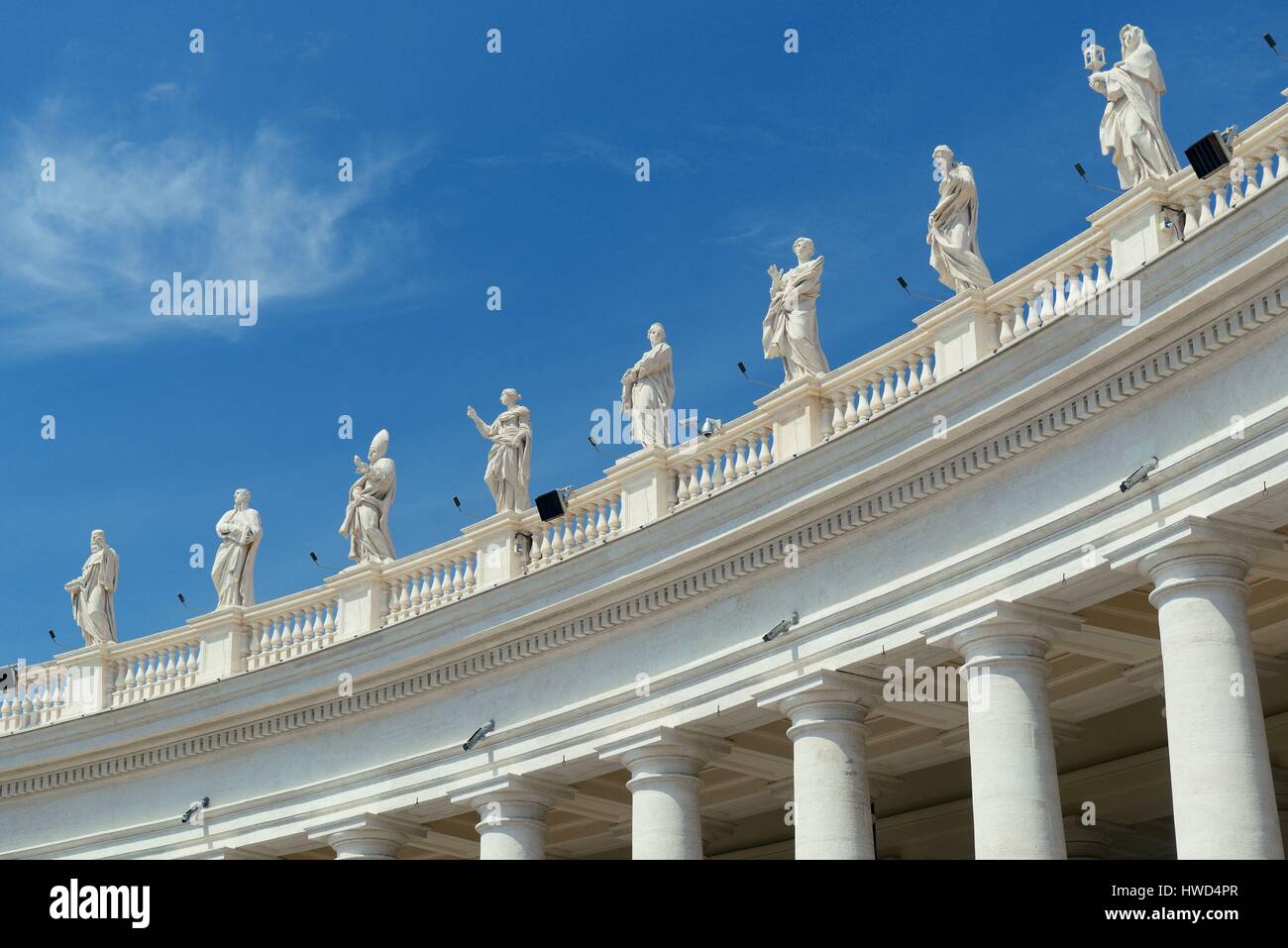 Historical architecture in Vatican City with sculptures Stock Photo - Alamy