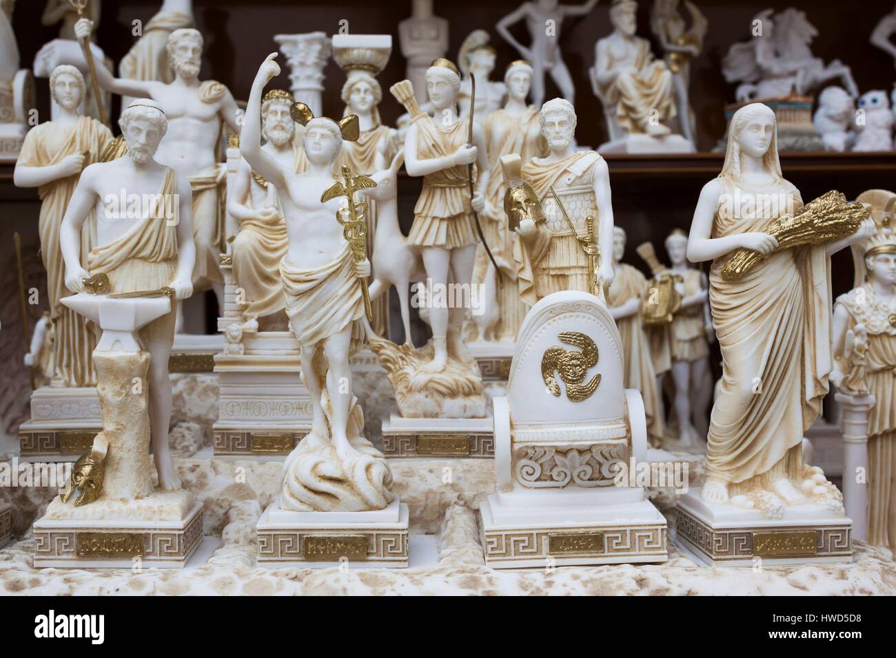 Souvenir figures of figures from greek mythology hi-res stock ...