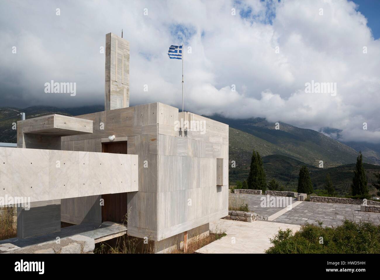 Greece, Central Greece Region, Distomo, war memorial to the town ...