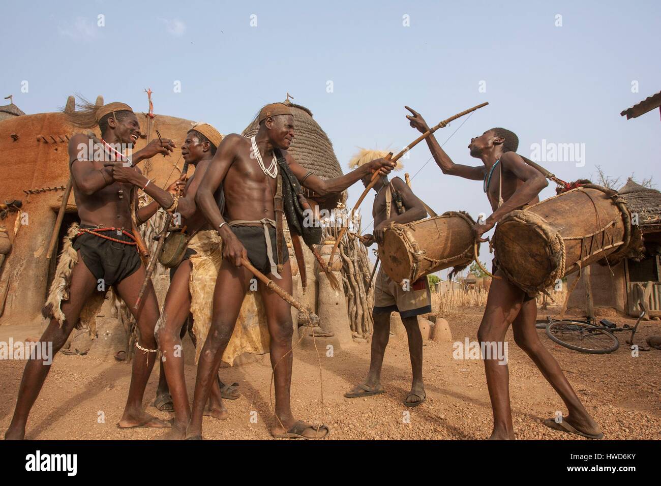 Togo, north region, Men Tamberma Stock Photo - Alamy