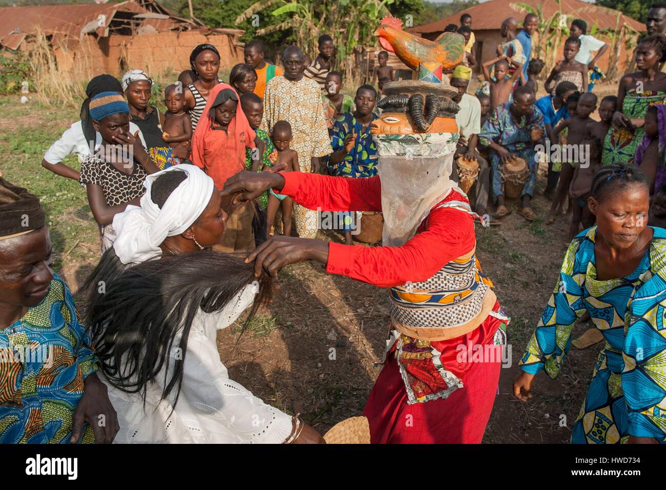 Benin, south-east region, Ketou, masks Gélédé classified as an ...