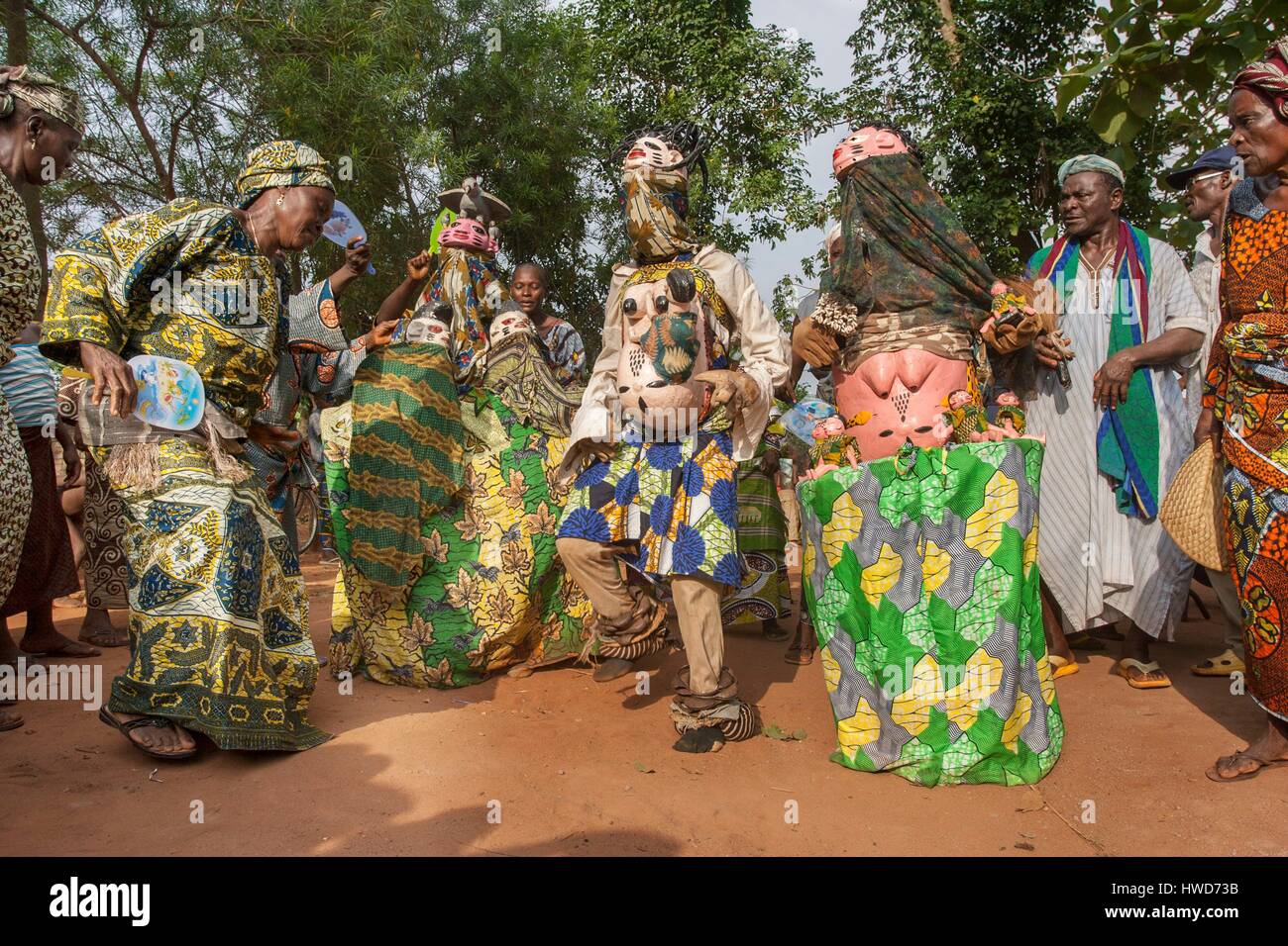 Benin, south-east region, Ketou, masks Gélédé classified as an ...
