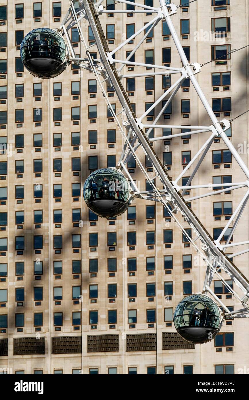 United Kingdom, London, London Big Eye and Shell Center facade Stock ...