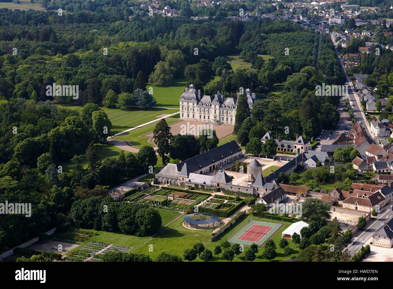 France, Loir et Cher, Cheverny, Cheverny Castle that inspired Hergé to ...