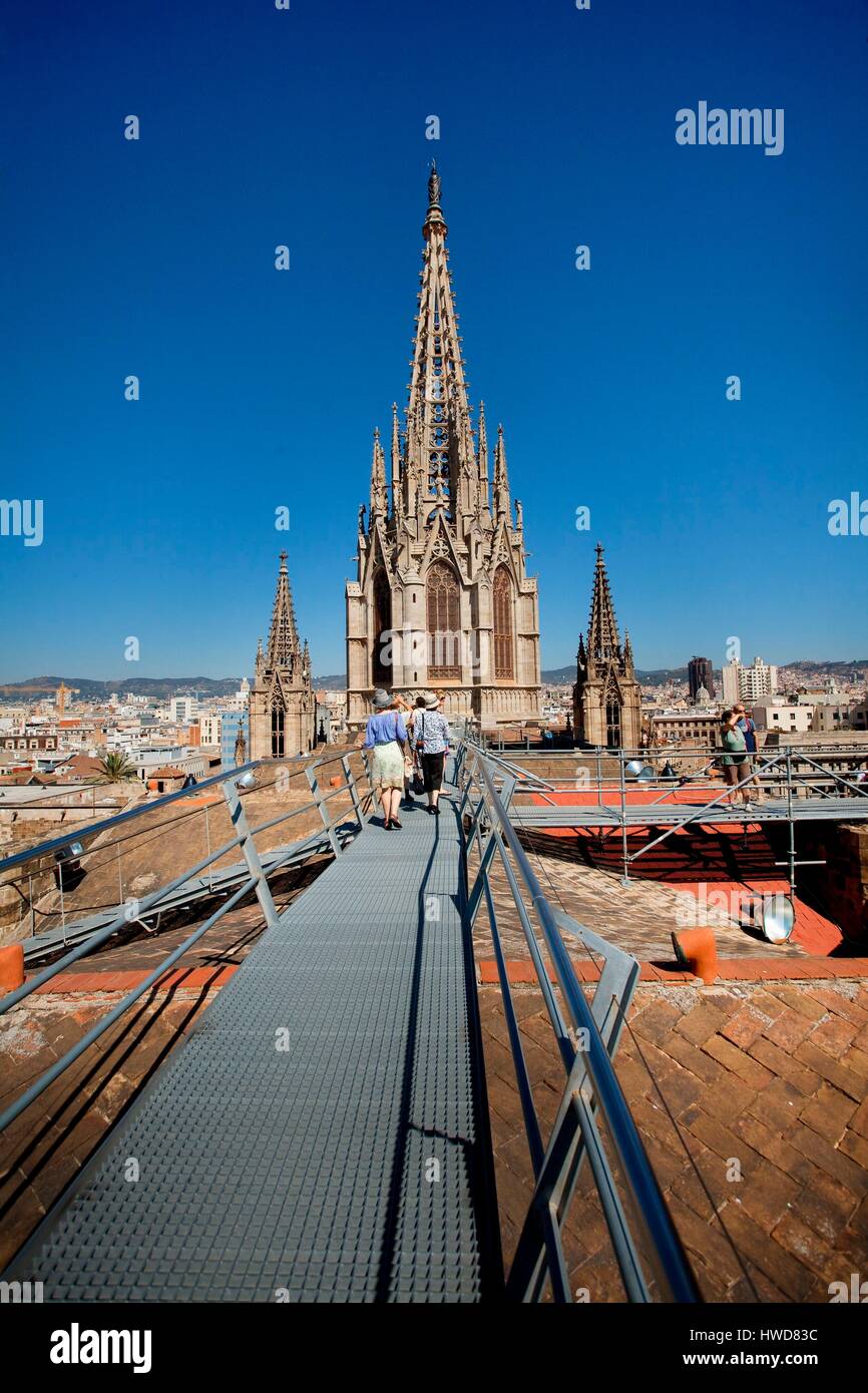 Spain, Catalonia, Barcelona, Gothic neighborhood, Barri Gotic, Barrio ...