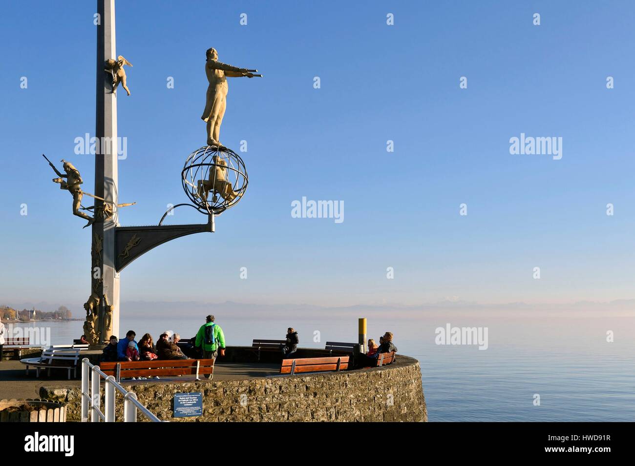 Statue meersburg lake constance bodensee hi-res stock photography and ...