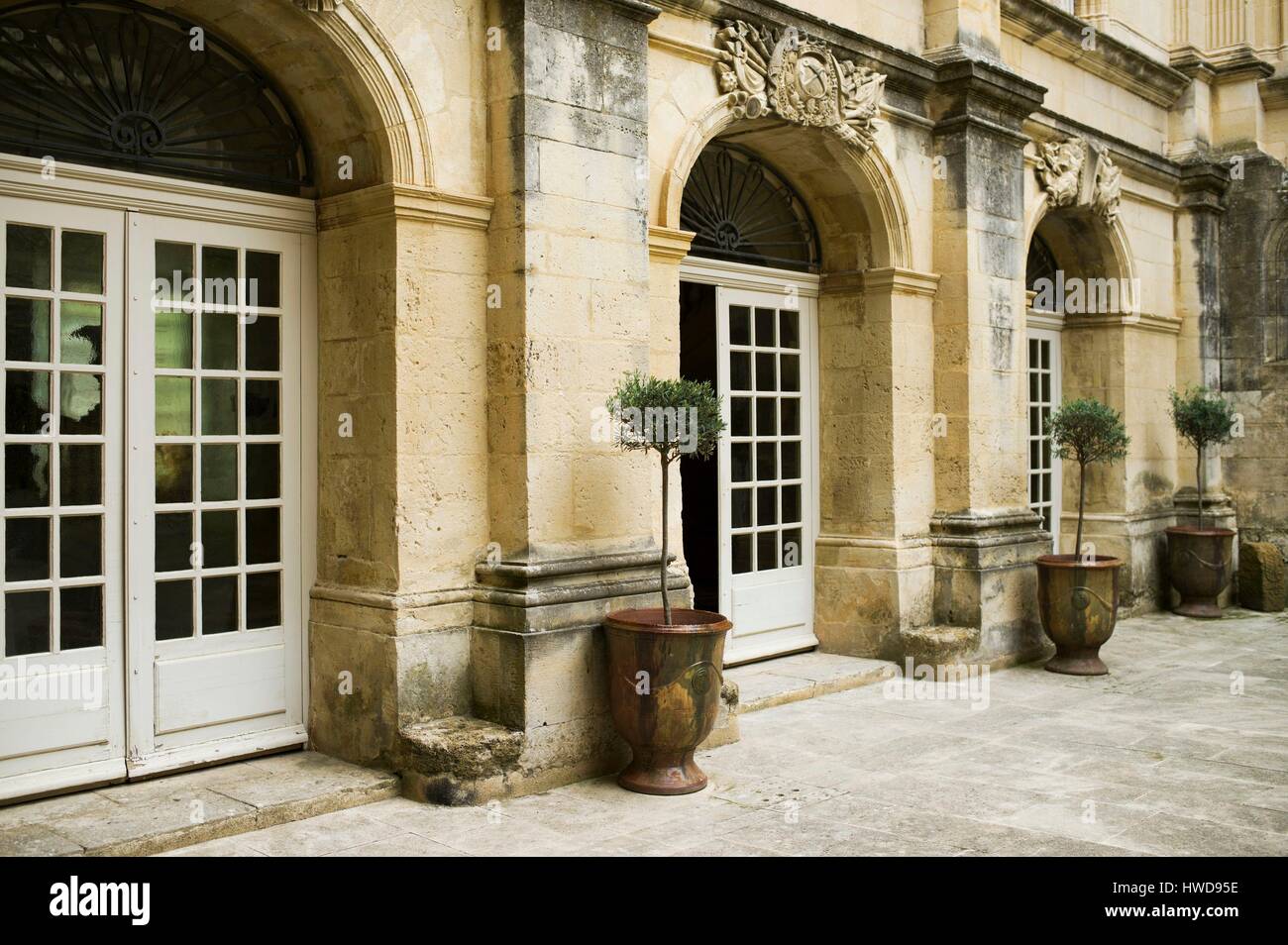 France, Drome, Provence, Suze la Rousse, the castle, Renaissance style ...