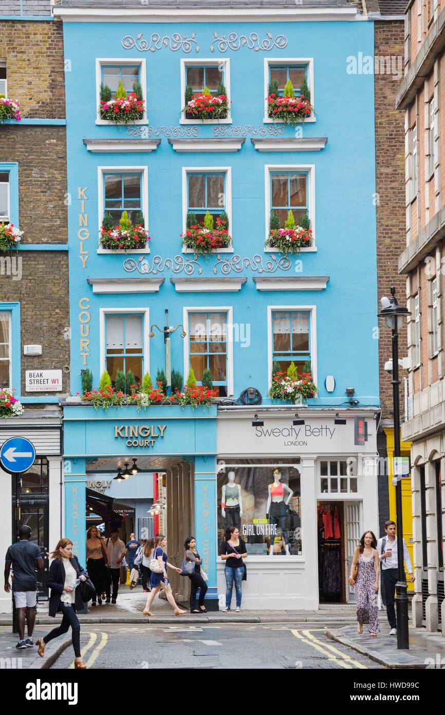 United Kingdom, London, Soho district, Beak Street, fashion shops and ...