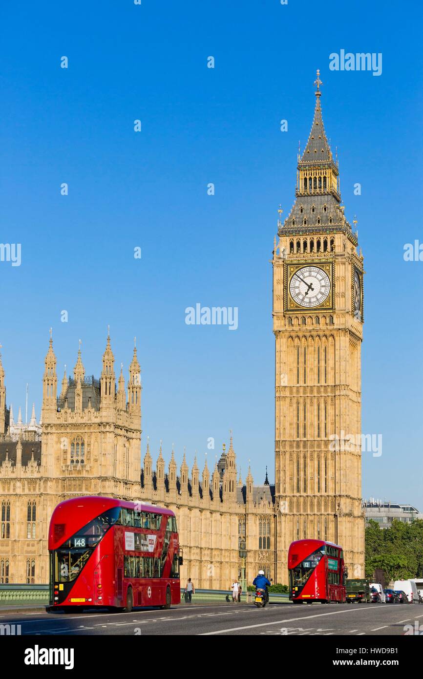 United Kingdom, London, Westminster district, Westminster Bridge, the ...