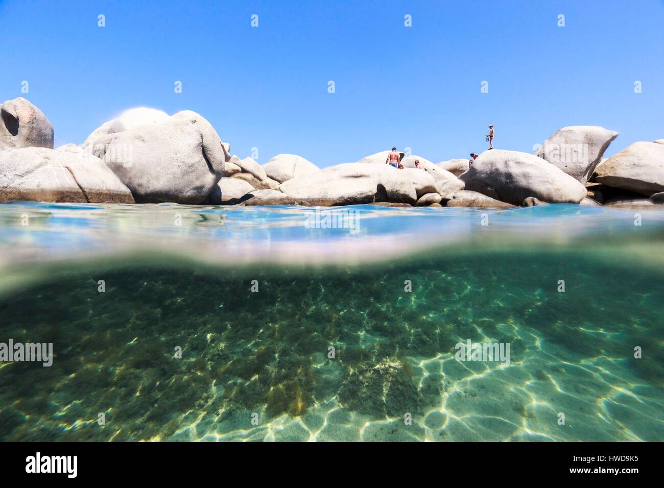 France, Corse du Sud, Bonifacio, Nature reserve of islands Lavezzi ...