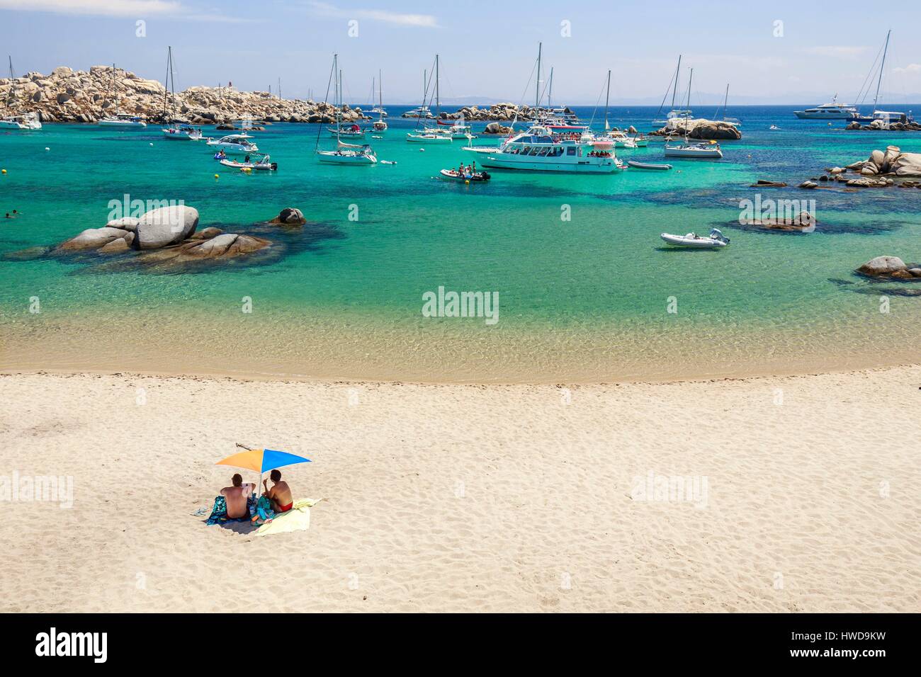 France, Corse du Sud, Bonifacio, Nature reserve of islands Lavezzi ...