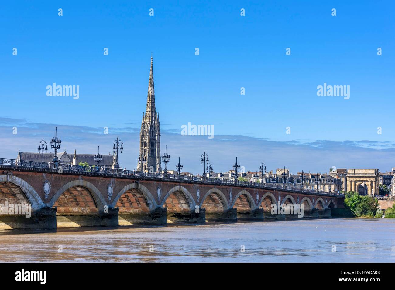 France, Gironde, Bordeaux, area listed as World Heritage by UNESCO ...