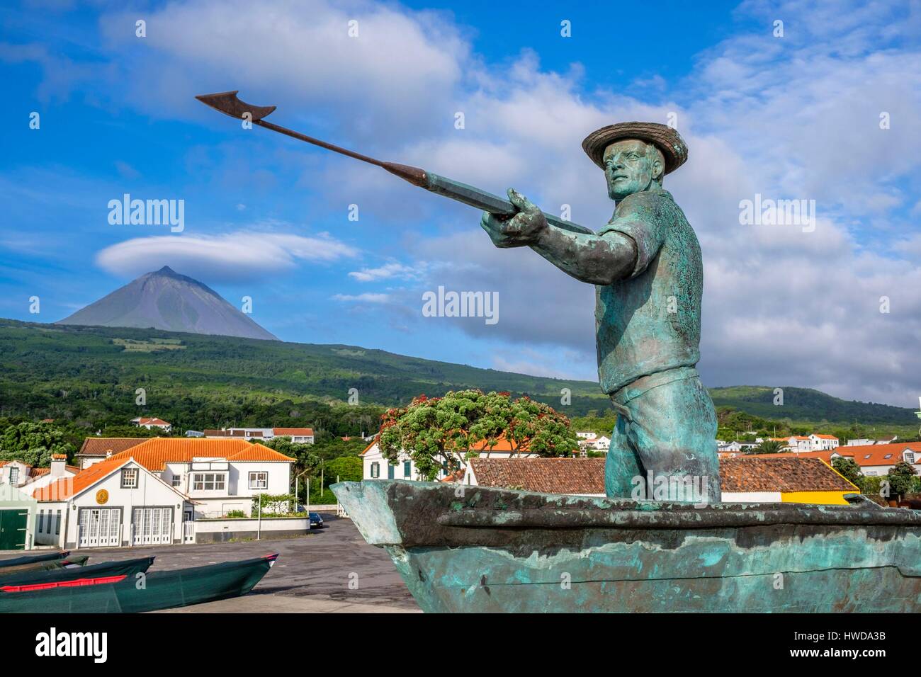 Portugal, Azores archipelago, Pico island, Sao Roque do Pico, monument ...