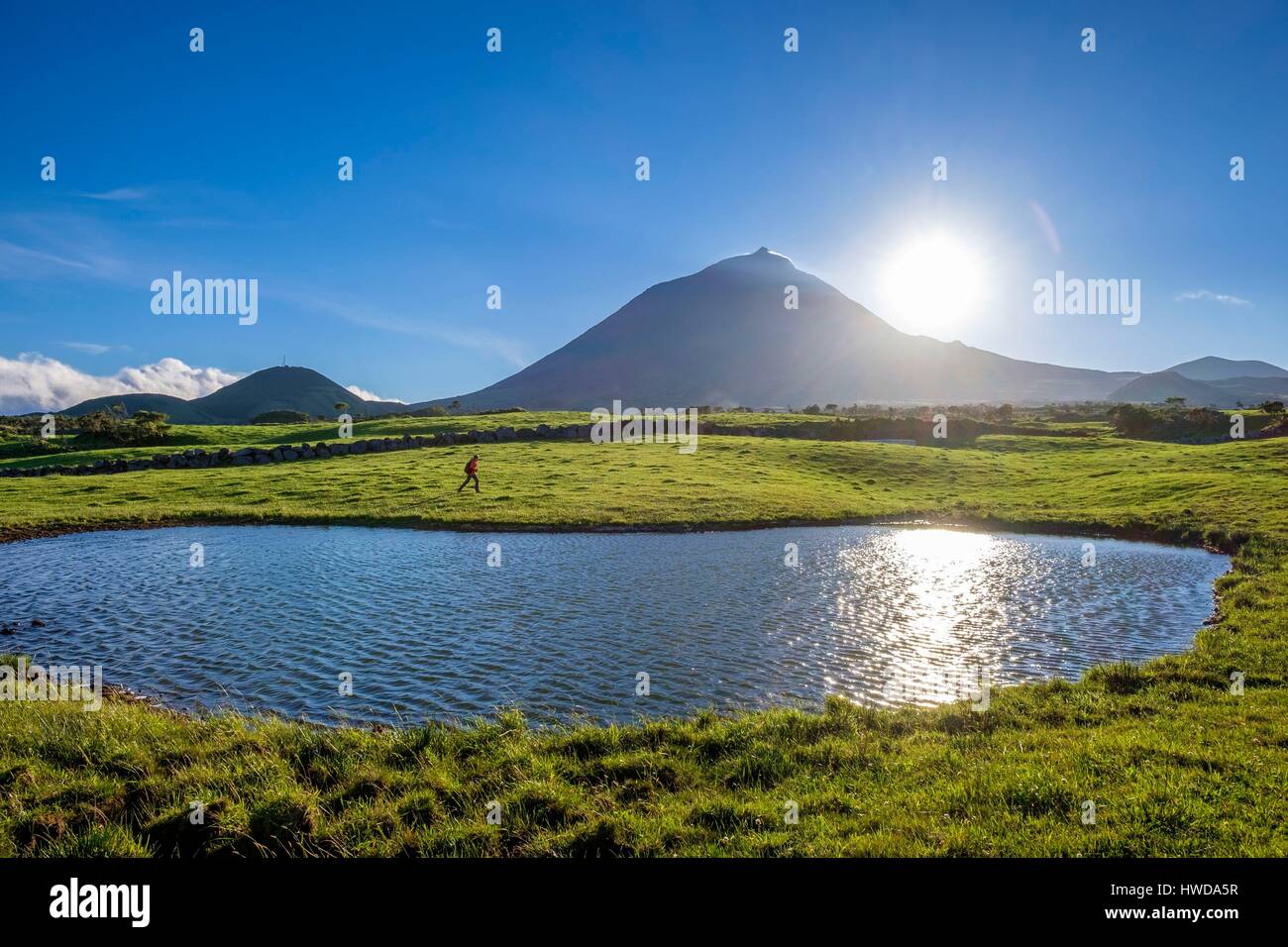 Portugal, Azores archipelago, Pico island, Pico volcano (alt : 2351m ...
