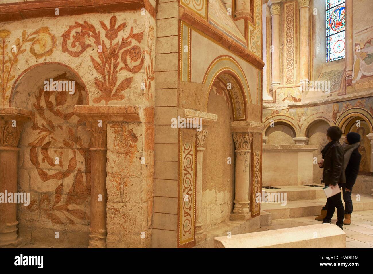 France, Vienne, Saint Savin sur Gartempe, St Savin Abbey classified ...