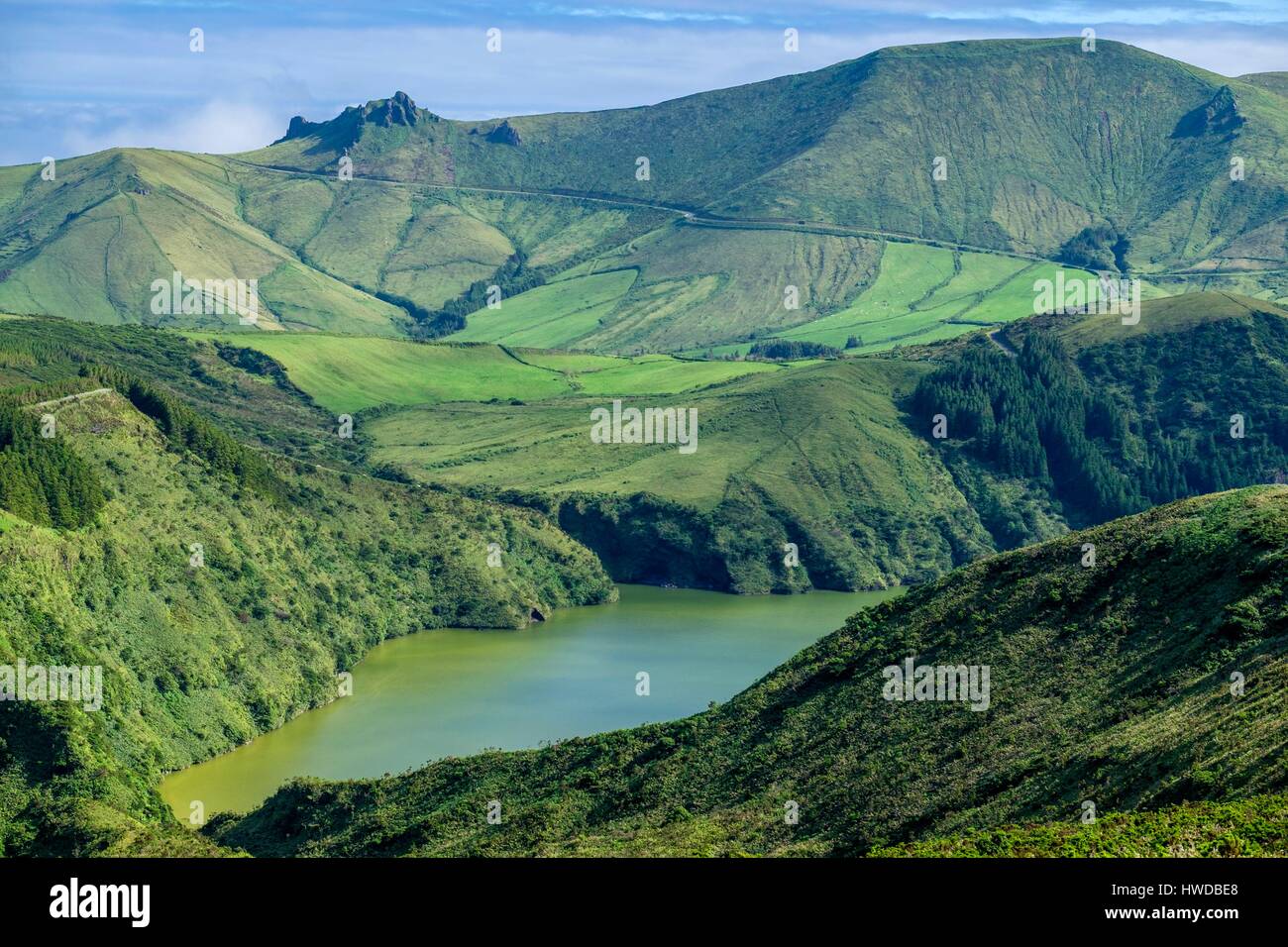 Portugal, Azores archipelago, Flores island, Caldeiras Funda e Rasa ...
