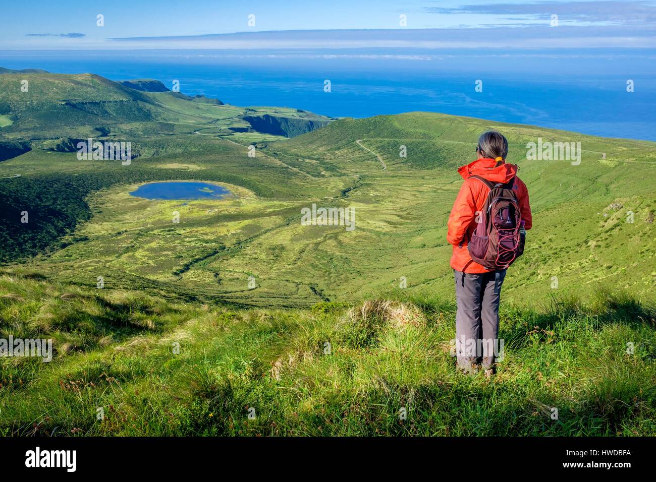 Portugal, Azores archipelago, Flores island, Morro Alto and Pico do Sé ...
