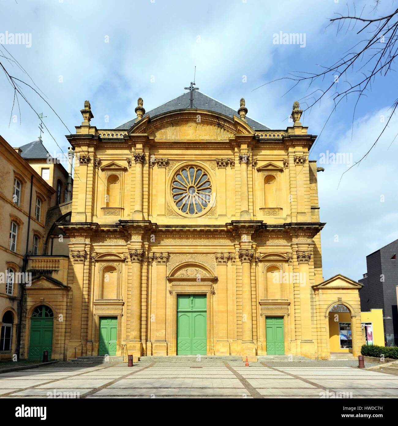France, Moselle, Metz, the church of the Abbey of St Clement Stock ...